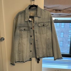 Current/Elliott | Jackets & Coats | Nwt Current Elliott Denim Jacket ...